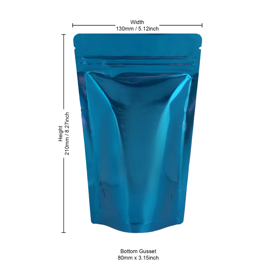 Buy online 150g Blue Shiny Stand Up Pouch/Bag with Zip Lock [SP3]