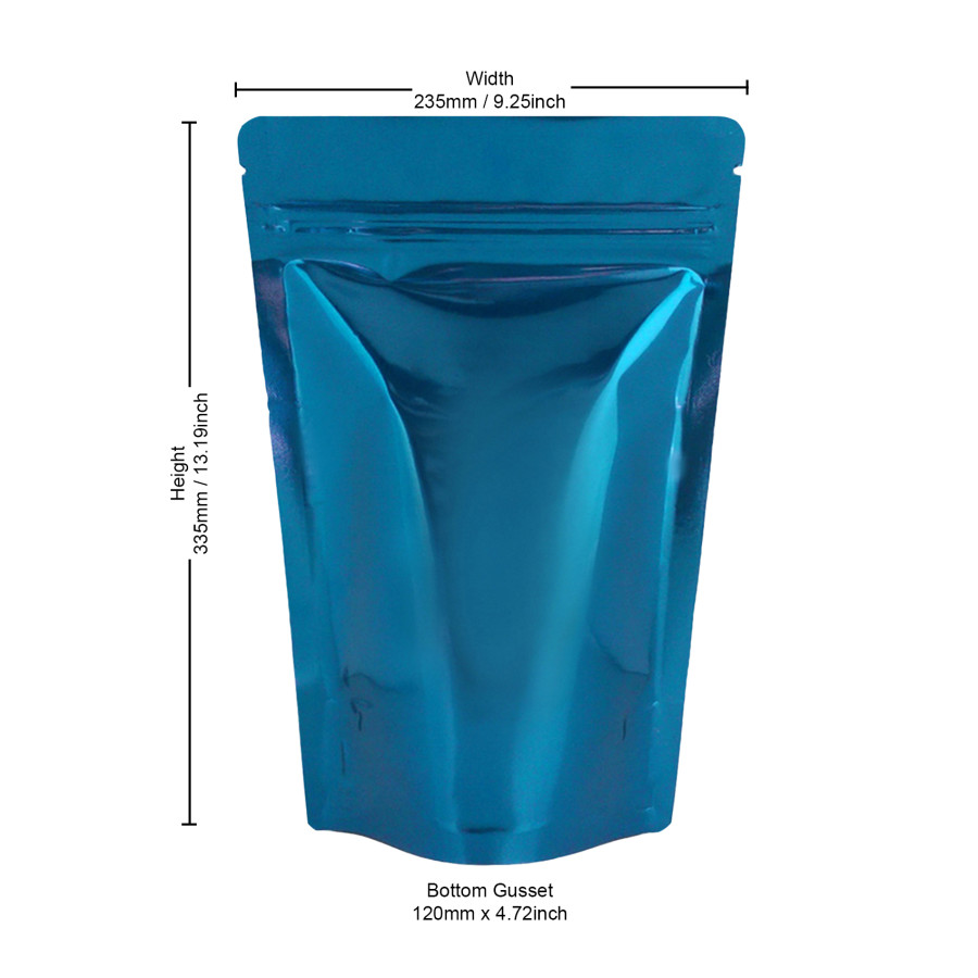Buy online 1kg Blue Shiny Stand Up Pouch/Bag with Zip Lock [SP6]