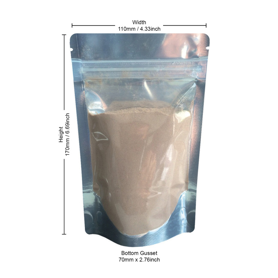 Buy online 70g Clear / Black Shiny Stand Up Pouch/Bag with Zip Lock [SP2]