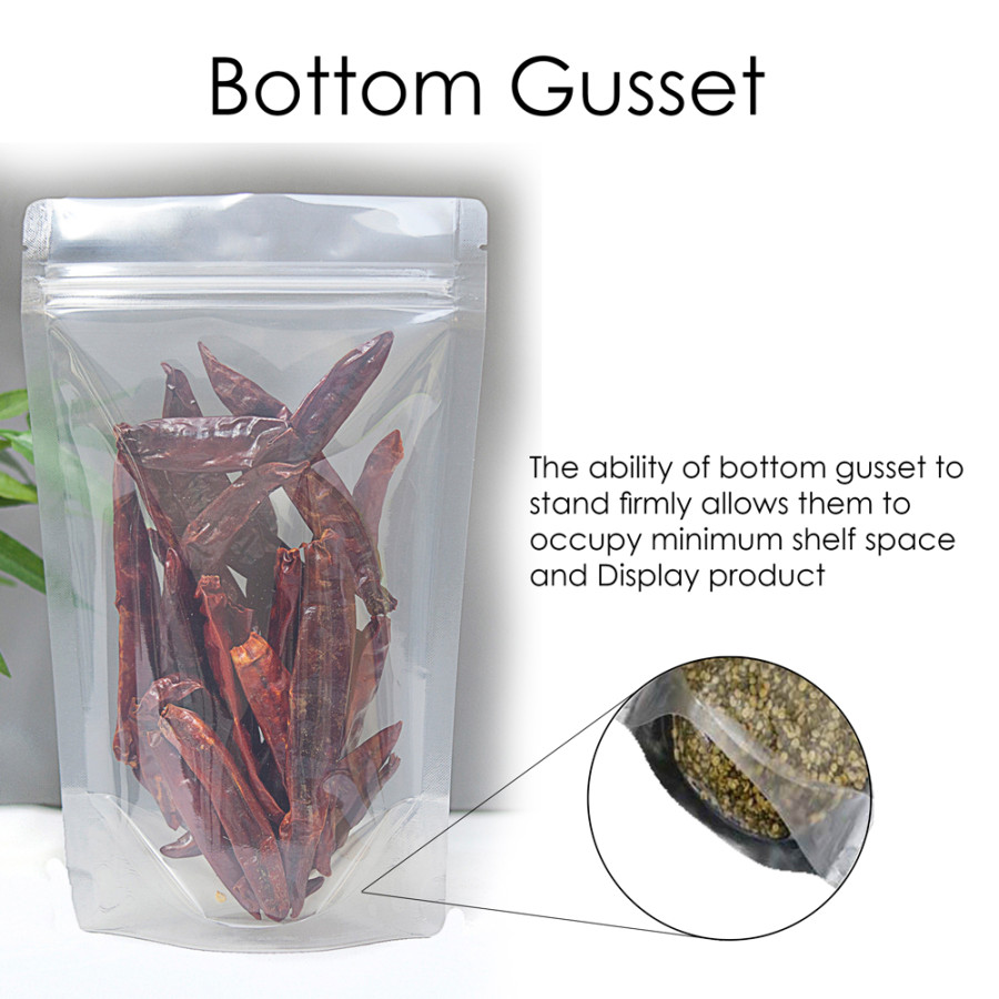 Buy online 1kg Clear / Clear Stand Up Pouch/Bag with Zip Lock [SP6]