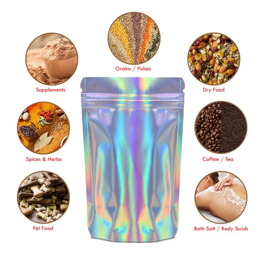 Buy online [Sample] 40g Holographic Stand Up Pouch/Bag with Zip Lock ...