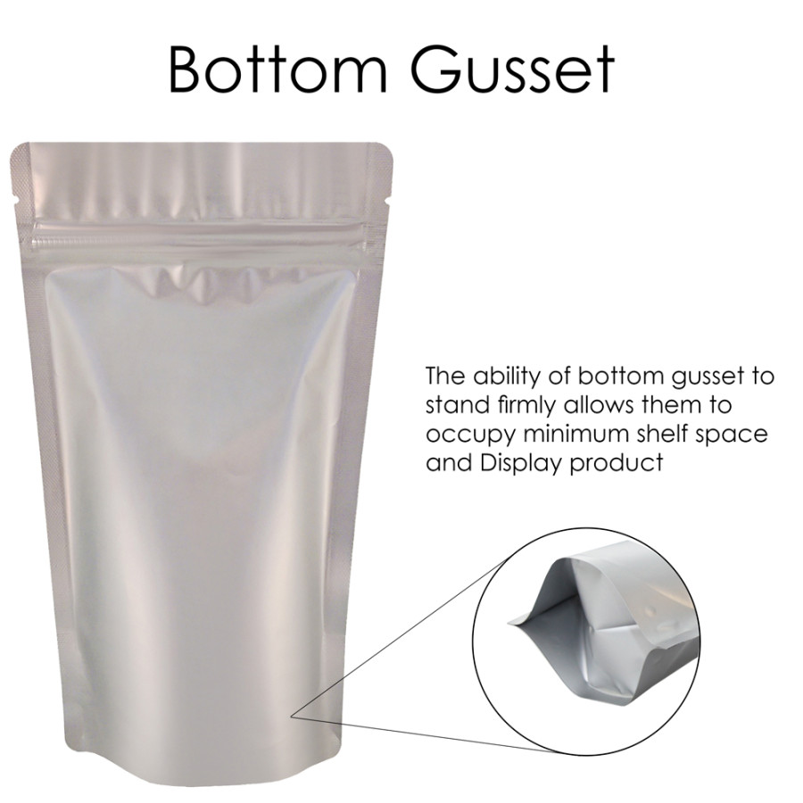 Buy online 100g Silver Matt Stand Up Pouch/Bag with Zip Lock [SP9 ...
